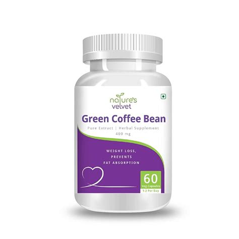 Natures Velvet Lifecare Green Coffee Bean Pure Extract 400 Mg 60