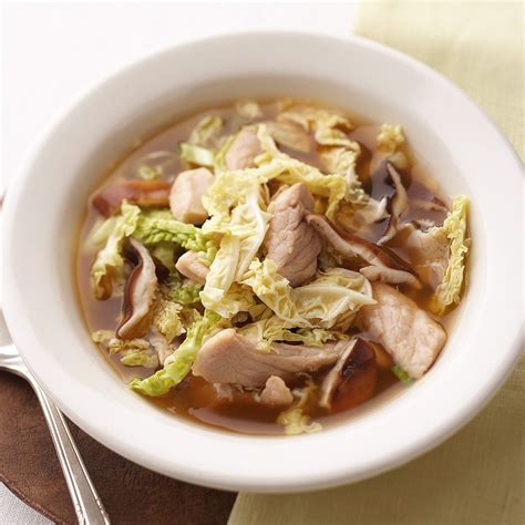 Pork Mushroom And Cabbage Soup