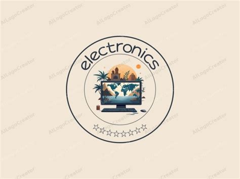 ออกแบบโลโก้อิเล็กทรอนิกส์ที่ทันสมัยของ Brand Maker พิพิธภัณฑ์มหาสมุทร Ailogocreator