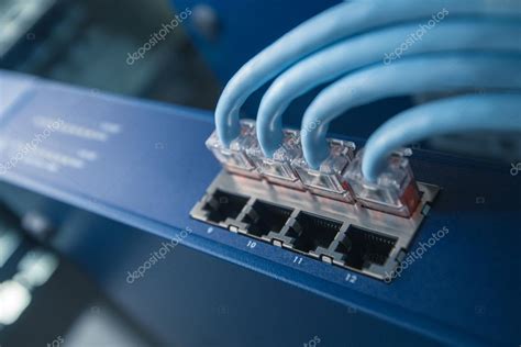 Network Switch With Network Cables Stock Photo Moisseyev