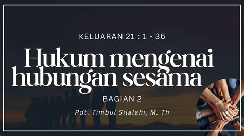 Ibadah Pendalaman Alkitab 14 Juni 2023 Pdt Timbul Silalahi M Th