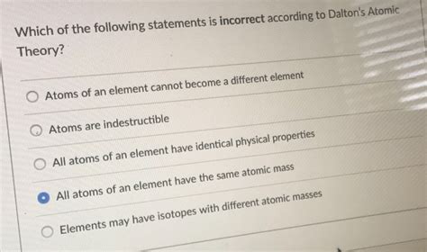 Solved Which Of The Following Statements Is Incorrect