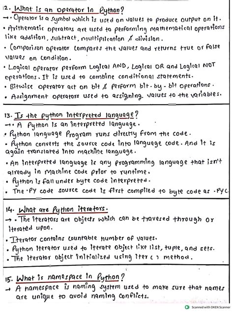SOLUTION Python Interview Questions Studypool