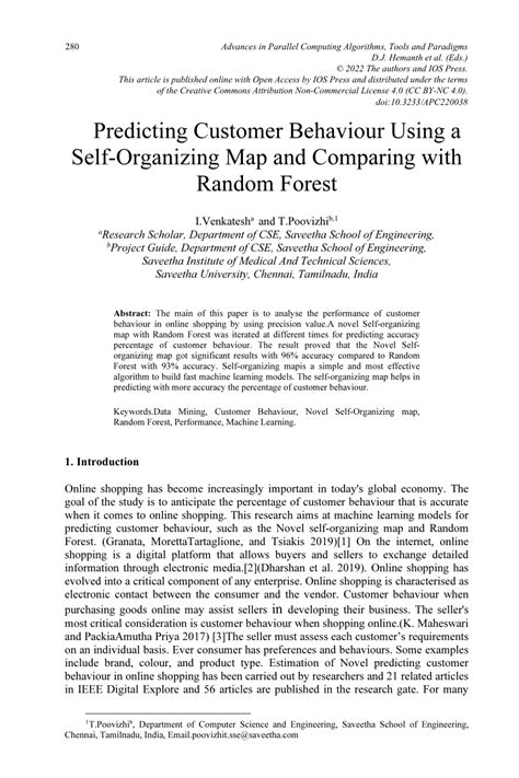 Pdf Predicting Customer Behaviour Using A Self Organizing Map And