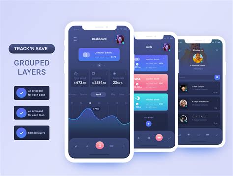 Track And Save Dashboard UI Kit Behance