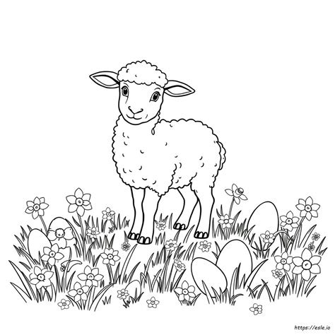 Lamb Coloring Easter Color Pages Lambs Printable Clipart Sheep Sheets