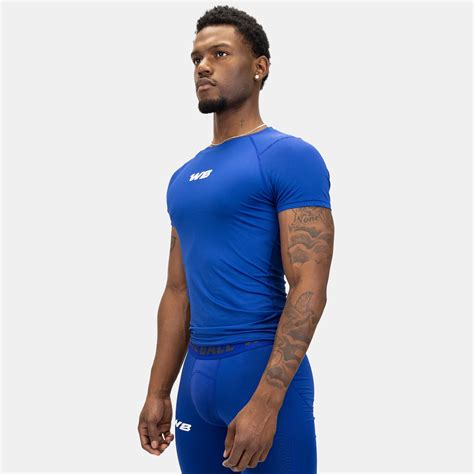 Compression Short Sleeve T Shirt Blue We Ball Sports