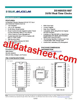DS Datasheet PDF Maxim Integrated Products