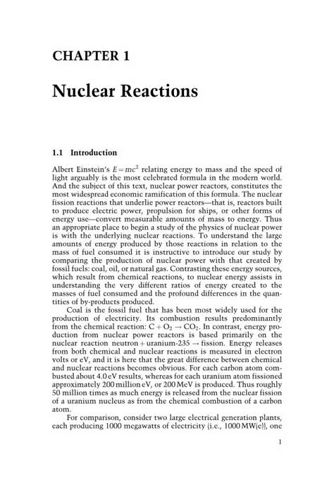 Pdf Nuclear Reactions Elsevier 1 Nuclear Reactions 1 1 Introduction