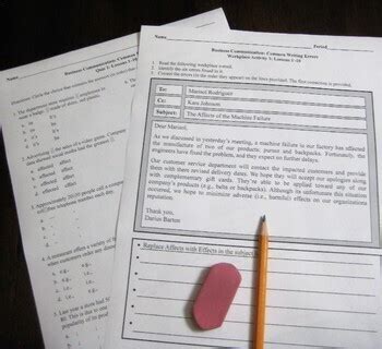 Business Communication And Writing Errors Activities And Warmups
