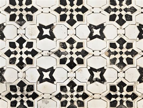 Black And White Geometric Islamic Tile Pattern Stock Illustration Illustration Of Design