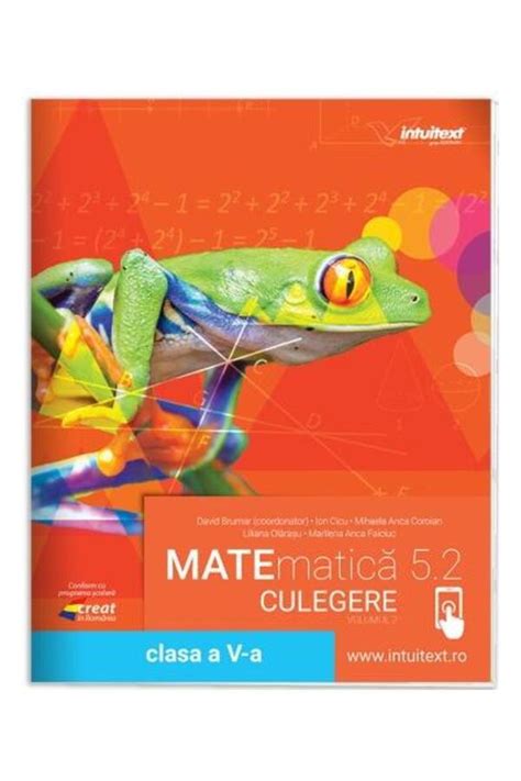 Editura Intuitext Culegere De Matematica Clasa A V A 2025 Volumul Trendyol