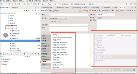 new feature about control the operation permissions of each role for each table for each