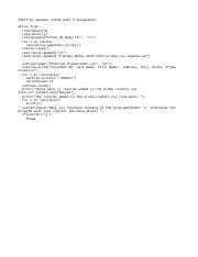 IT244 Seymour Unit5 Part2 Py Jeffrey Seymour IT244 Unit 5 Assignment