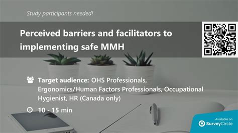 Perceived Barriers And Facilitators Rsurveycircle