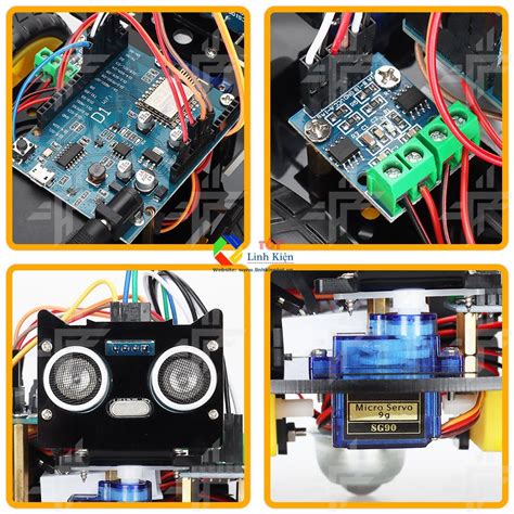 Xe Điều Khiển Wifi Esp8266 Wemost D1 Xe Tránh Vật Cản Wifi Car Robot