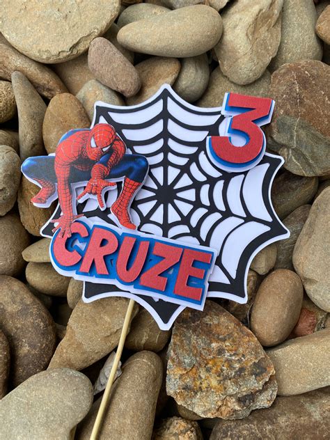3d Cake Topper Spider Man Theme Toad And Co Designs
