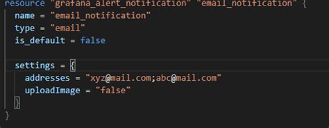 Getting Error Grafanaalertnotification Argument Names Must Not
