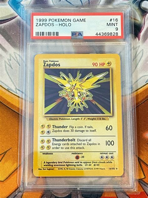 Mavin Pokemon Zapdos Holo Base Set Unlimited Psa 9 Mint