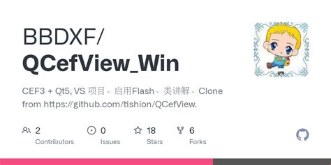 GitHub BBDXF QCefView Win CEF Qt VS 项目启用Flash类讲解Clone from https github tishion