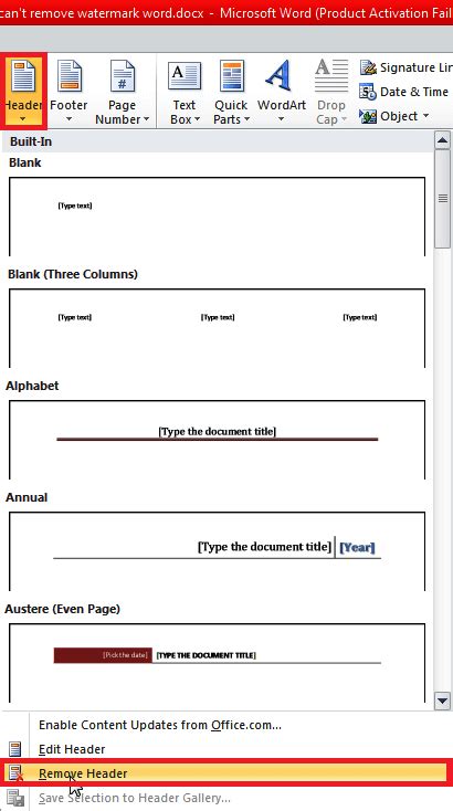 How To Remove Watermark In Word Guide