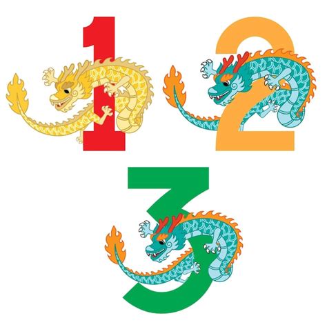 Premium Vector Sticker Symphony Crafting Dragon 1 2 3 Inspired