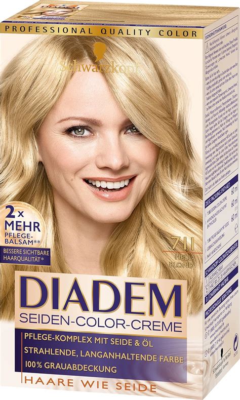 Schwarzkopf Diadem Seiden Color Creme 711 Hellblond Stufe 3 3er Pack