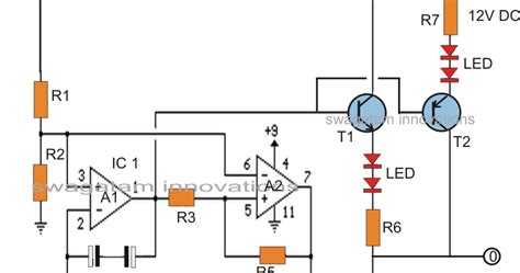 Alternating ON OFF LED Fader Circuit Slow Rise Slow Fall LED Effect Generator Circuit