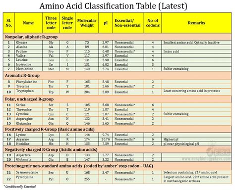 Amino Acids Mcq Easybiologyclass