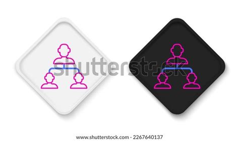 Line Business Hierarchy Organogram Chart Infographics Stock Vector Royalty Free