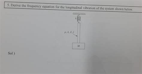 Solved 5 Derive The Frequency Equation For The Longitudinal