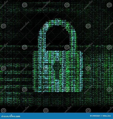 encrypted digital lock stock image image 29055601