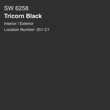 Sherwin Williams 6258 Tricorn Black