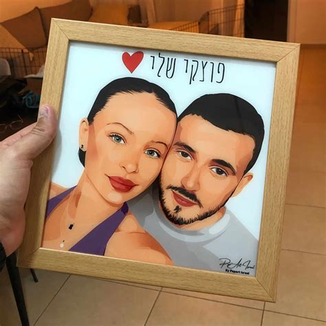 פופ ארט בעיצוב אישי איור זוגי בהזמנה אישית