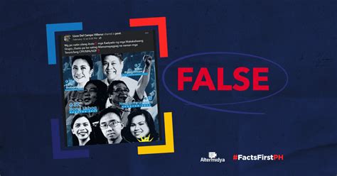 Fact Check Facebook Post Falsely Claims Leni Kiko Tandem Kabataan