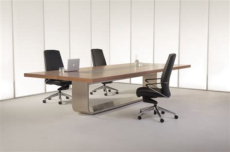 Ultra Contemporary New Steel Conference Table Ambience Doré