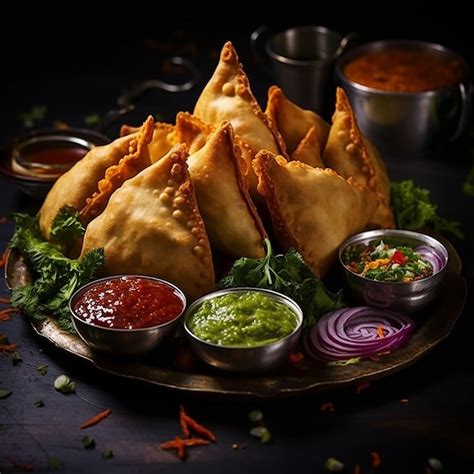 Premium Photo Vegetarian Samosa Indian Special Traditional Street
