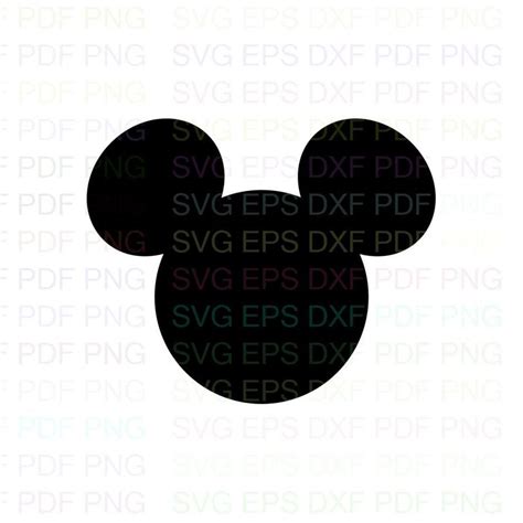 Mickey Mouse Mickey Mouse Umriss SVG Dxf Eps Pdf Png Cricut Etsy De