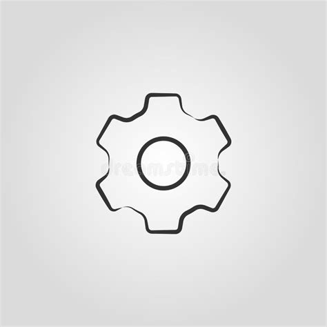 Símbolo Del Icono De Los Ajustes Del Diente Del Vector Ilustración del