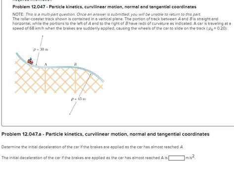 Solved Problem 12 047 Particle Kinetics Curvilinear