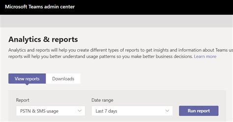 Pstn And Sms Usage Report Rmicrosoftteams