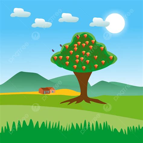 자연 경관 벡터 자연 경관 녹색 자연 배경 농부 디자인 배경 일러스트 및 사진 무료 다운로드 Pngtree