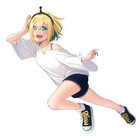 Safebooru 1girl Acrylicstroke Adjusting Hair Amano Pikamee Artist