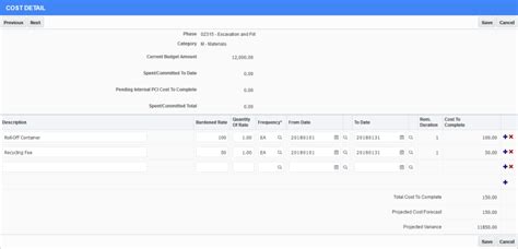 CMiC Field Project System Options General Tab