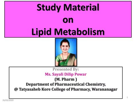 Lipid Metabolism Part 1 Pptx