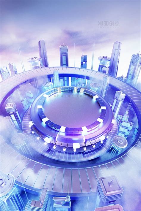 3d未来科技风618电商促销场景背景图片 潮国创意 花瓣网