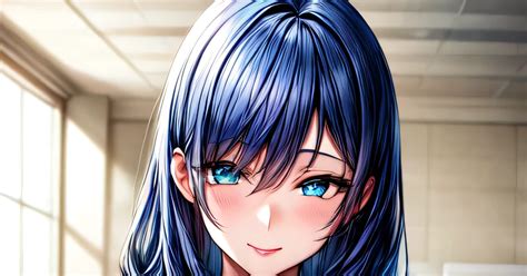 Aiイラスト 黒マイクロビキニ姿の青髪爆乳お姉さん ユーキヒロ自己紹介読んでのイラスト Pixiv