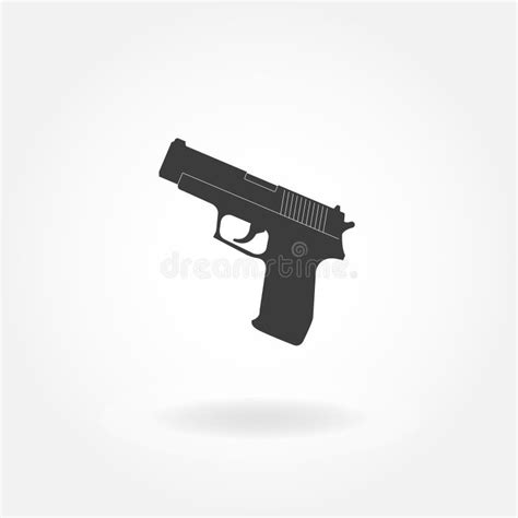 Icono De La Pistola O Del Arma Ejemplo Negro Del Arma Arma Del Vector
