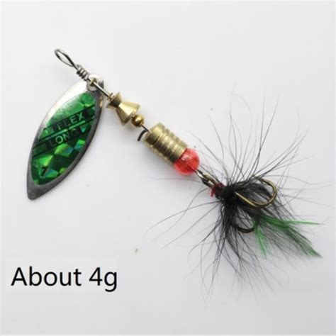 Colher Spinner Bait 2 4 4g Isca De Pesca Lantejoula Paillette Pena
