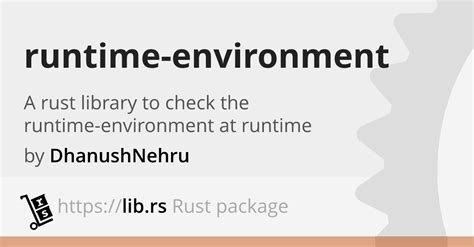 Runtime Environment — Rust Library Librs